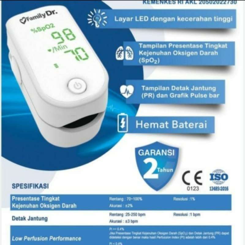 Jual Oximeter Familydr Oxymeter Alat Pengukur Saturasi Oksigen Spo2 Di ...