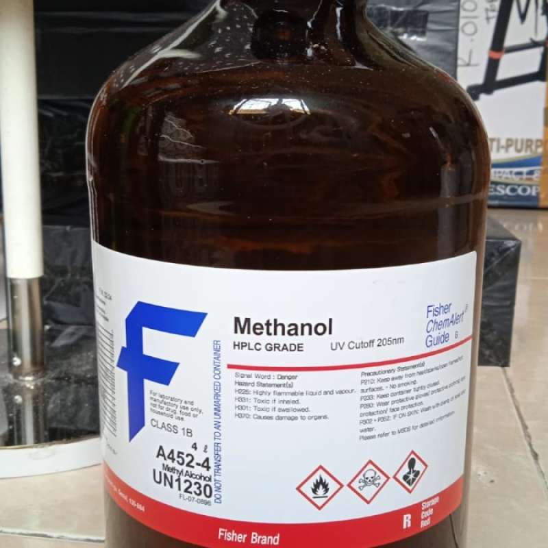Jual Methanol For Hplc Grade. Fisher Scientific Kode A452-4 Di Seller ...