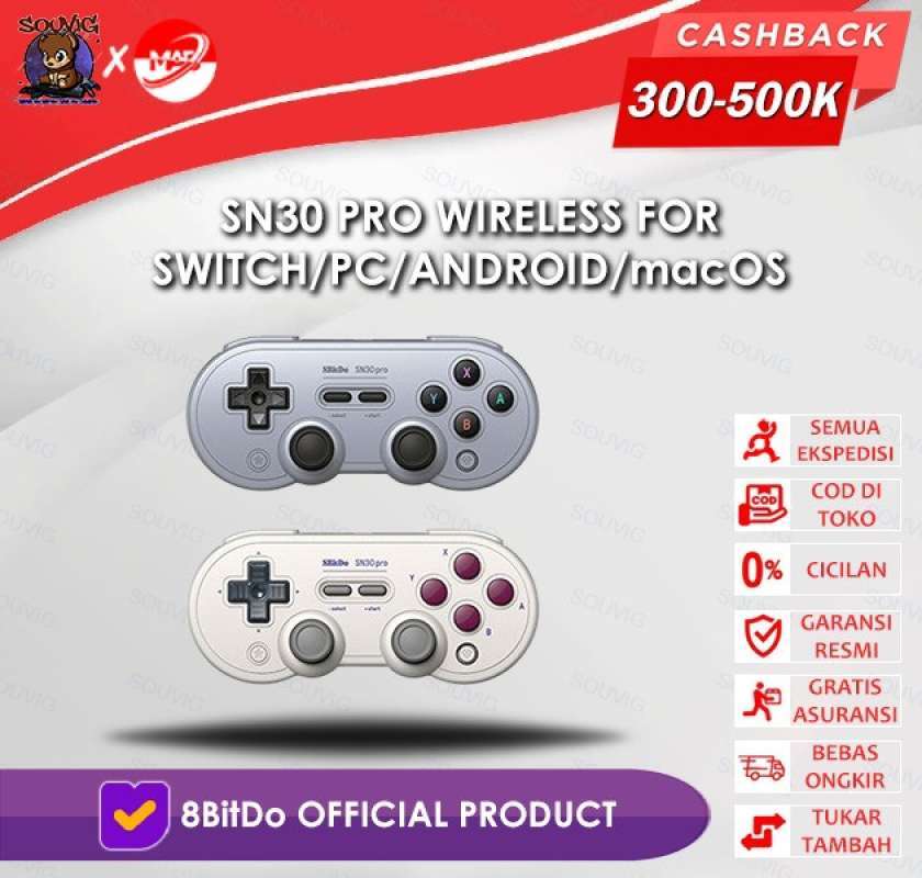 Promo 8bitdo SN30 Pro Bluetooth Gamepad Switch Windows Android Diskon ...