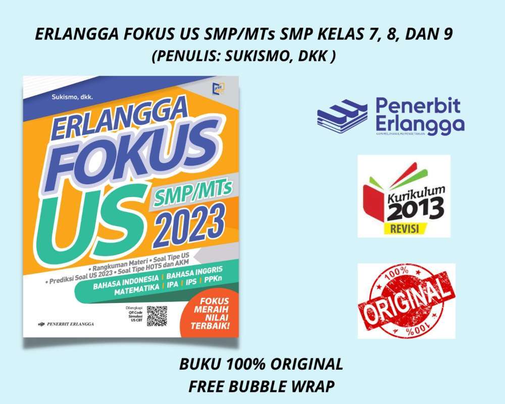 Jual BUKU ERLANGGA FOKUS US SMP/MTs 2023 di Seller Penerbit Erlangga ...