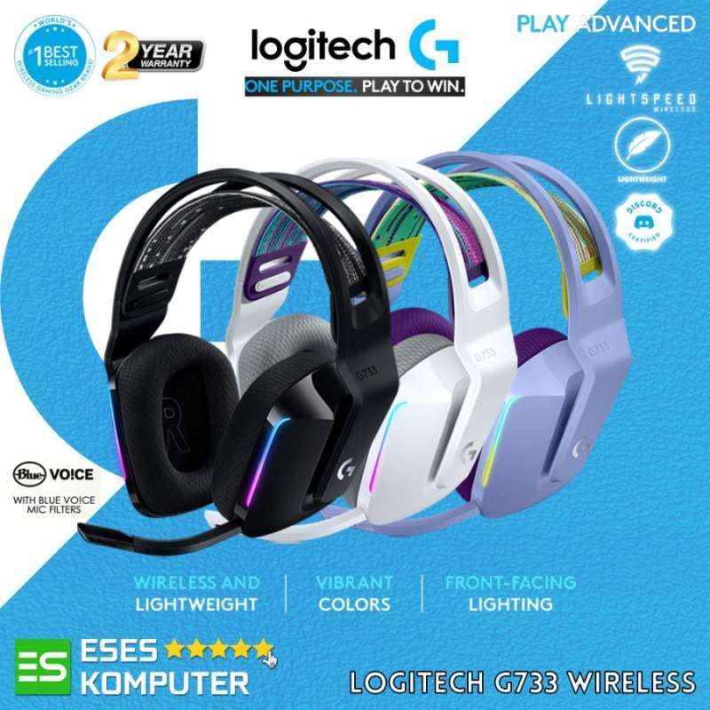 Jual Headset Logitech G733 Wireless Rgb | Ultra-lightweight Headset ...