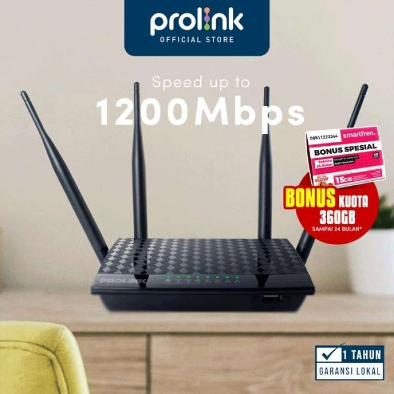 Jual Router PROLiNK PRC3801 Wireless AC1200 MU-MIMO Dual-Band Gigabit ...