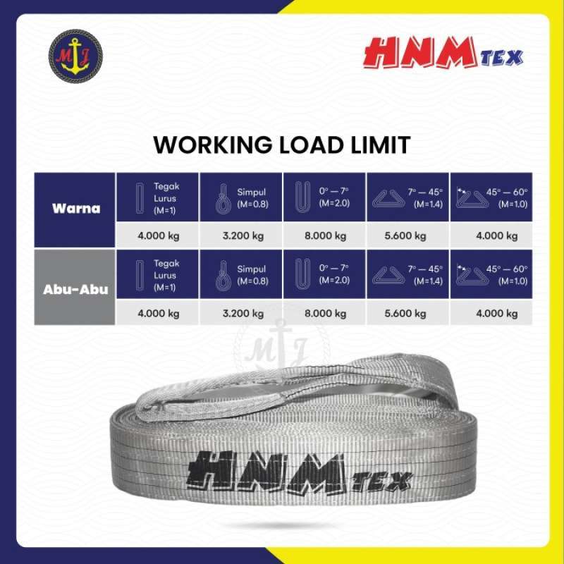 Jual Webbing Sling 4 Ton X 4 Meter (sf 6:1) Di Seller Mjmarine ...