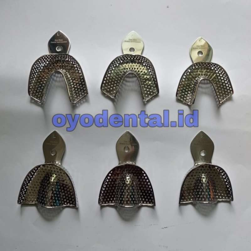 Jual Dental Sendok Cetak Gigi Stainless Steel / Tray Impression Metal ...