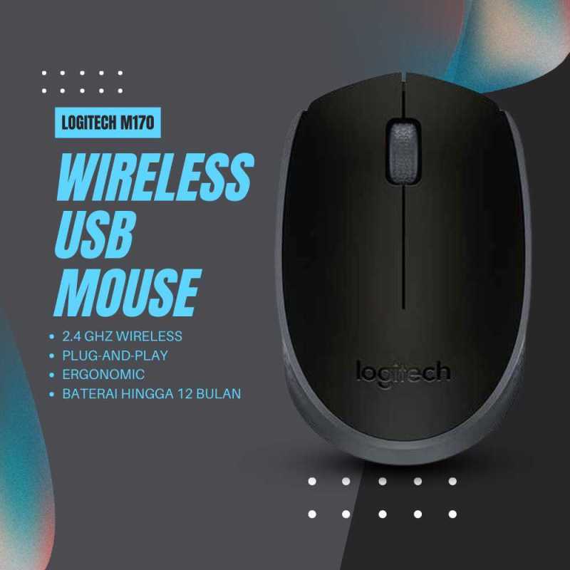 Promo Logitech Wireless USB Mouse - M170 - Hitam Diskon 25% di Seller ...