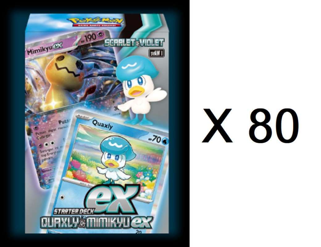 Jual Pokemon Tcg Starter Deck Svaw Quaxly & Mimikyu Ex Case (80x Td) Di ...