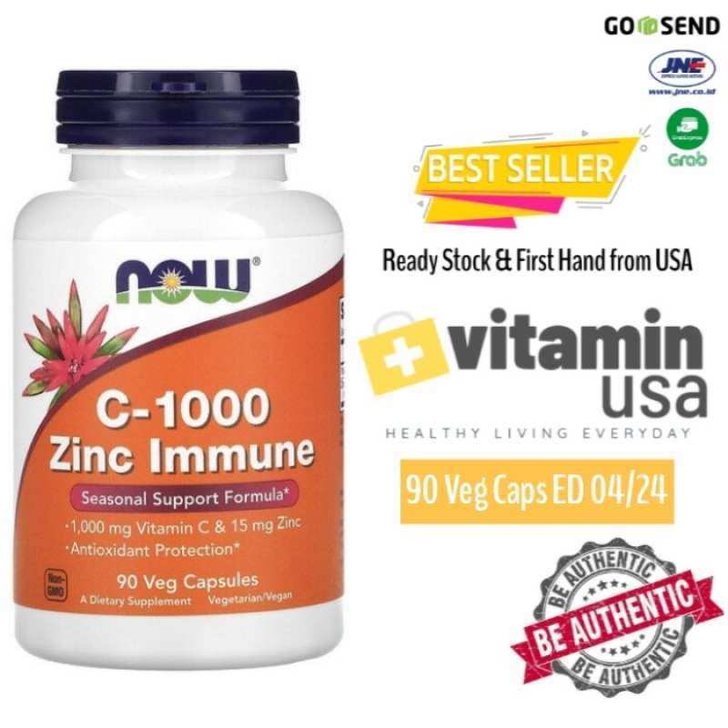 Promo NOW C 1000 ZINC IMMUNE 90 180 VEG CAPSULES Diskon 33% di Seller ...