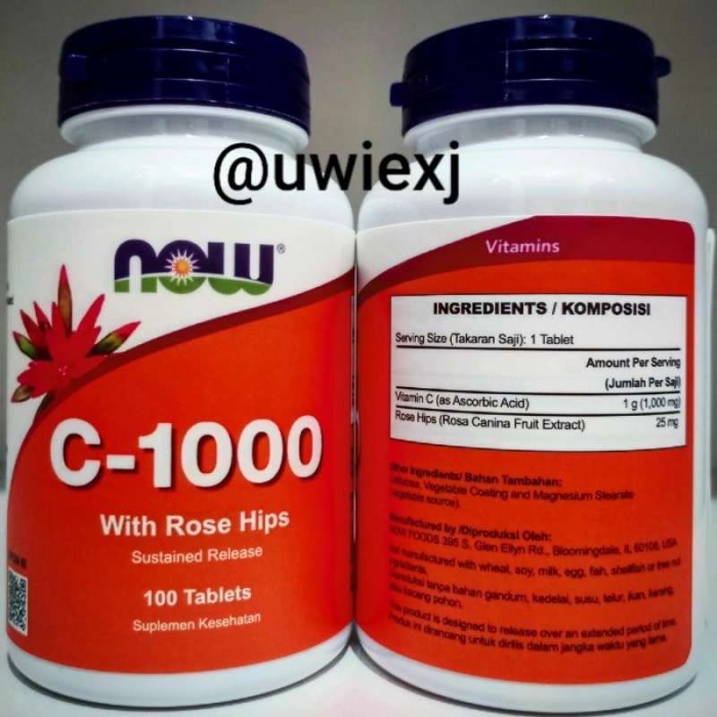 Jual Now Vitamin C 1000 Mg Isi 100 Tablet Di Seller Nur Nur Toko ...