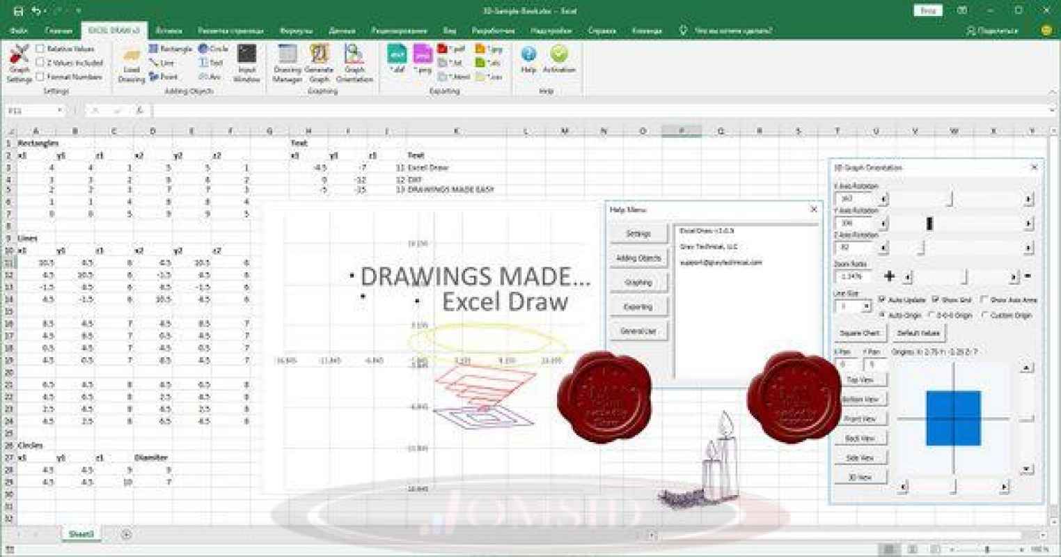 Jual Gray Technical Excel Draw v3.0.9 di Seller OMSID COMPUTER ...