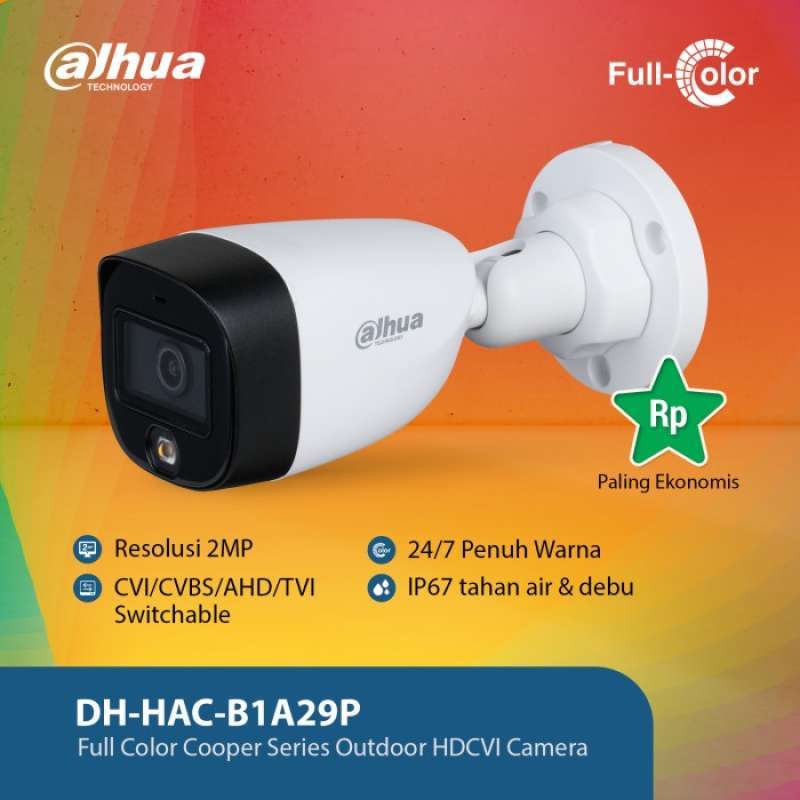 Jual Kamera Cctv Bullet Hdcvi 2mp Dahua Dh-hac-b1a29p Fullcolor Di Seller Wira Cctv Dan Computer ...