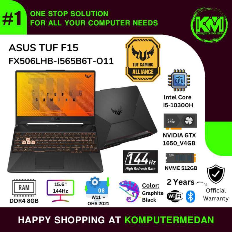 Jual Asus Tuf F15 Fx506lhb-i565b6t-o11 I5-10300h Gtx1650 8g 512g 144hz W11 Di Seller ...