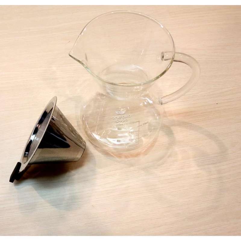 Promo One Two Cups Coffee Maker Pot V60 Teko Kopi Barista 500ml With ...
