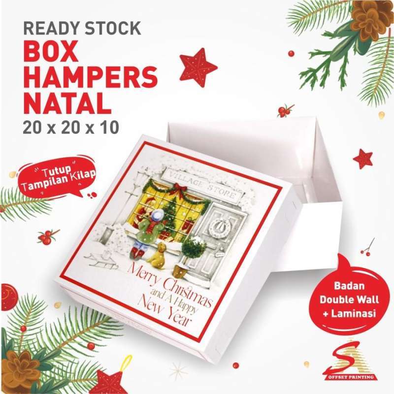 Jual 20x20x10 Box Natal/Christmas Box/Christmas hampers/Dus Natal di ...