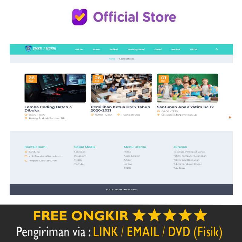 Jual Source Code Aplikasi Website Sekol4h Dan Ppdb Online Penerimaan Peserta Didik Baru Premium ...