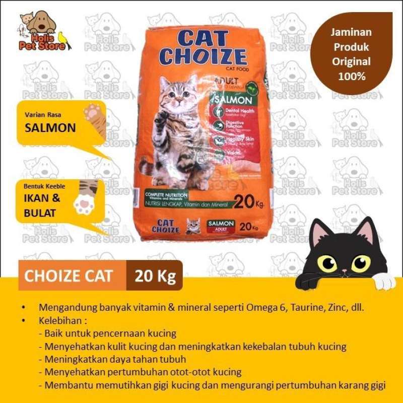 Jual CAT CHOIZE SALMON ADULT 20KG - makanan kucing/salmon di Seller ...