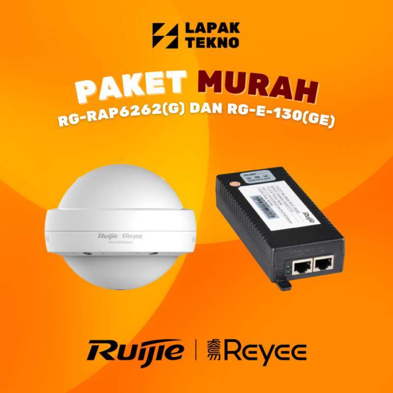 Promo PAKET RG-RAP6262G & RG-E-130GE OUTDOOR OMNI AKSES POIN & POE ADAPTER Diskon 23% di Seller ...