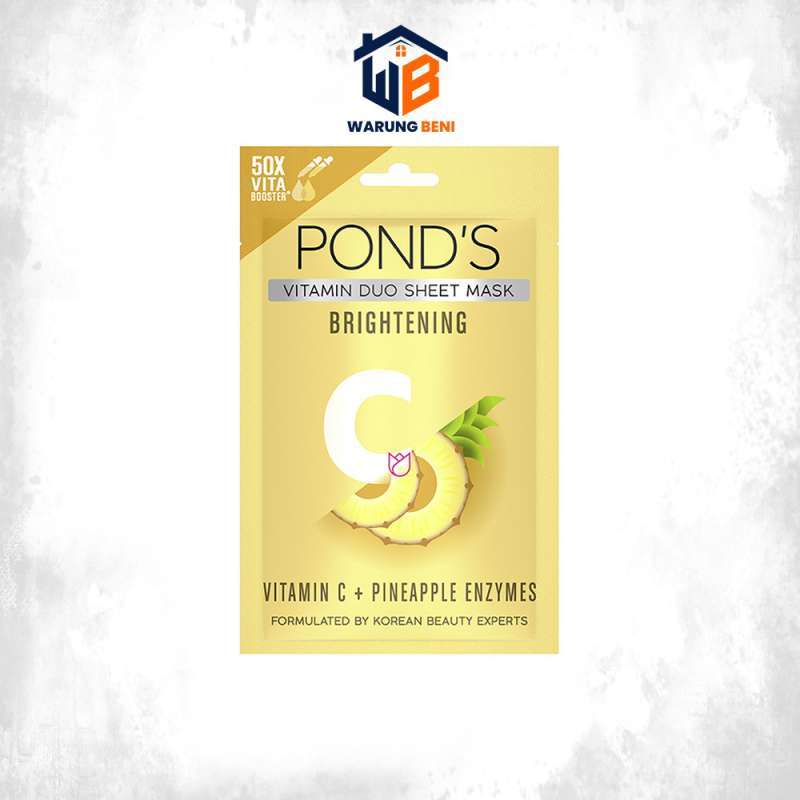 Jual Pond's Vitamin Duo Sheet Mask Pineapple Enzymes + Vitamin C 20g Di ...