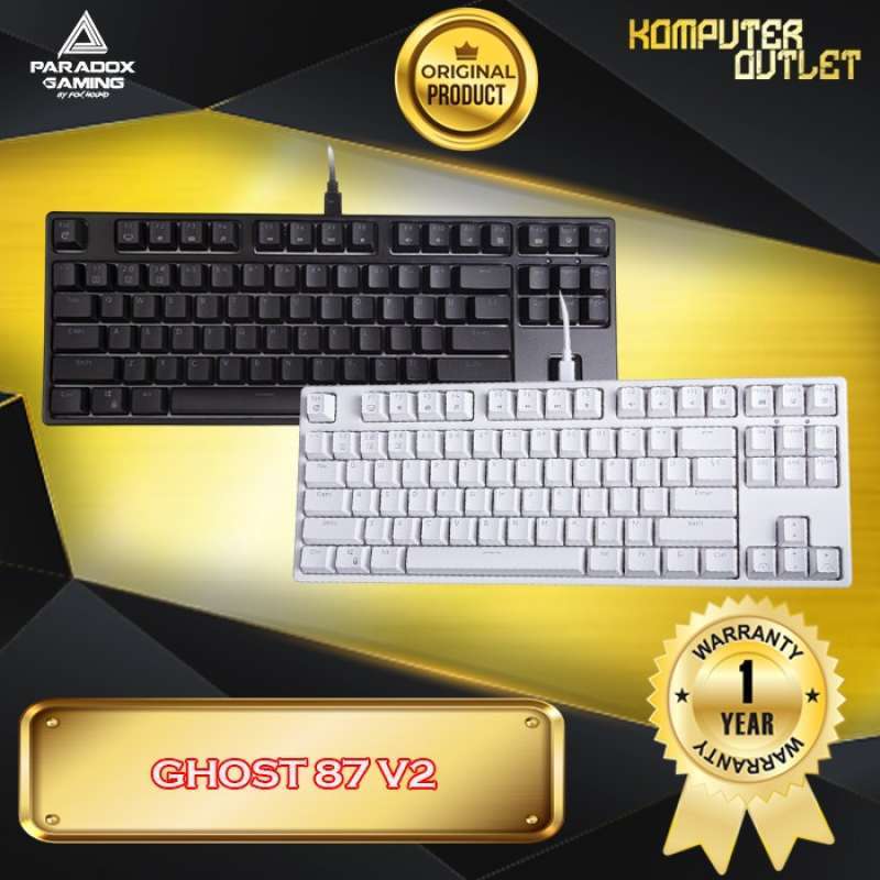 Jual Paradox Ghost 87 V2 Abs/pbt Keycaps Mechanical Gaming Keyboard ...