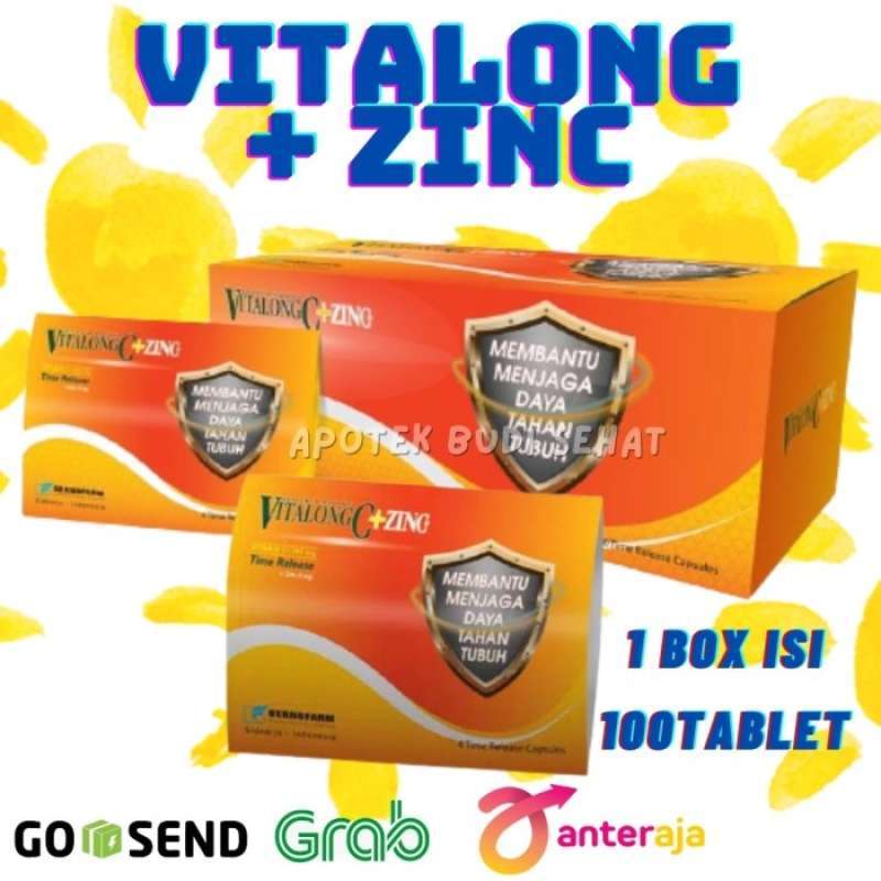Promo Vitalong C + Zinc Vitalong plus zinc box Vitamin C Multivitamin ...