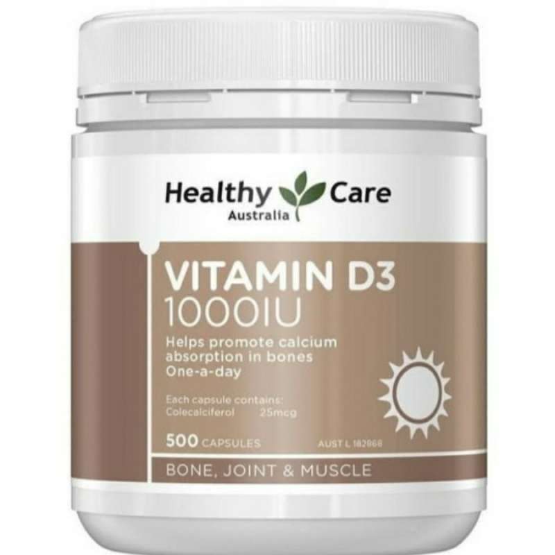 Jual Healthy Care Vitamin D3 1000iu -500 Capsules Di Seller Anes Medika Center - Tugu Selatan ...