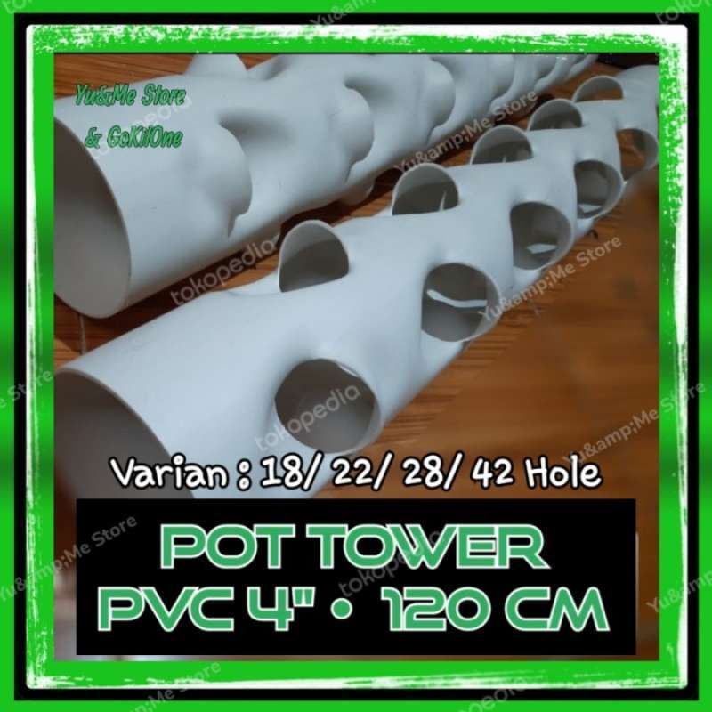 Promo Pot Tower Paralon 4 | 120 Cm | Vertikal Garden Hidroponik Pipa ...