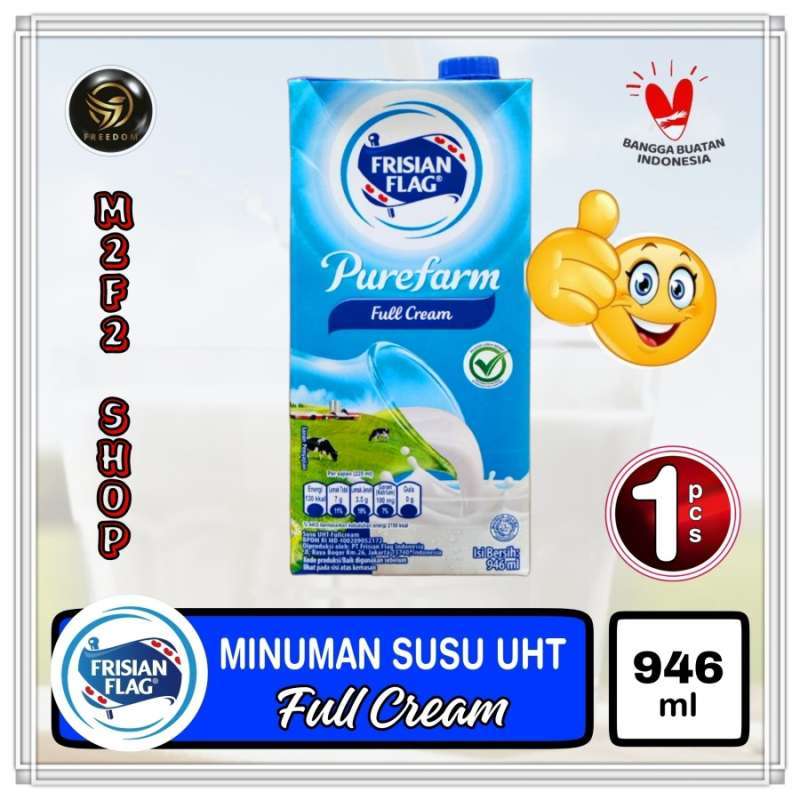 Jual Susu Bendera | Frisian Flag Purefarm Family Full Cream - 946 ml (Kemasan Satuan) di Seller ...