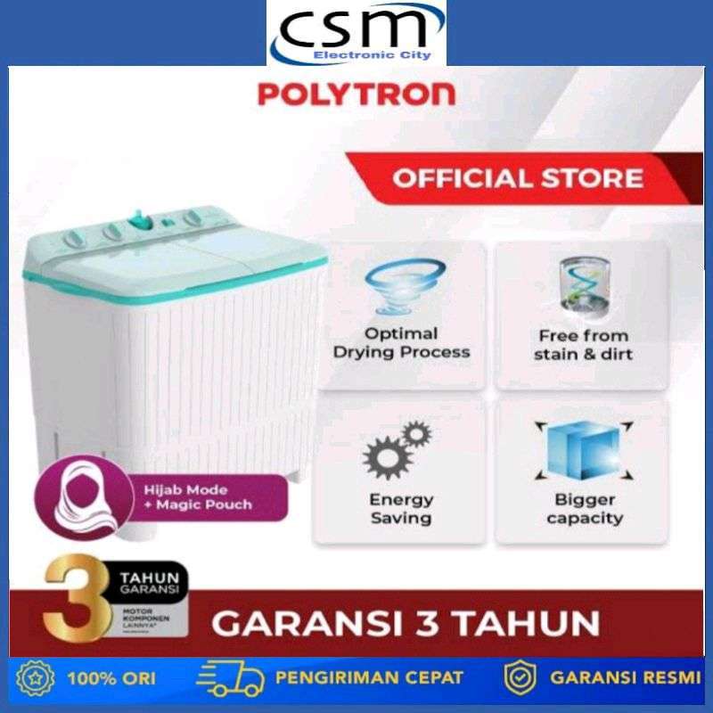 Jual Polytron Mesin Cuci 2 Tabung 10kg Pwm 1076 G/y / 1076g 1076y ...