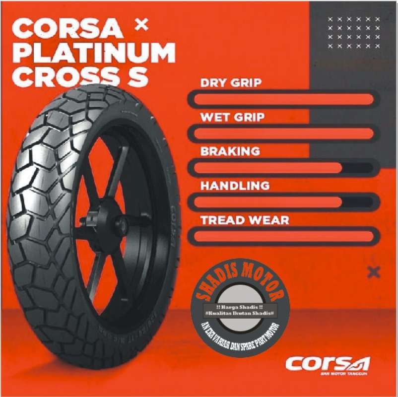 Jual Ban Motor Merk Corsa Tubeless Tipe Cross S Ukuran 90/90 Ring 17 ...