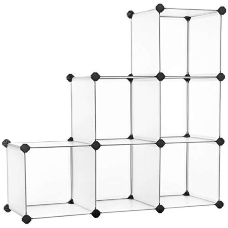 Promo Songmics Cube Storage Organizer, 6-cube Bookshelf, Customizable ...