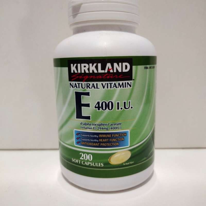 Jual Kirkland Signature Natural Vitamin E 400 Iu 200 Softcapsules Di Seller Anes Medika Center ...