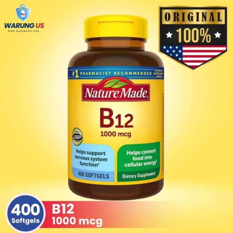 Promo Nature Made B12 1000mcg (Import USA) 400softgels Diskon 33% di ...