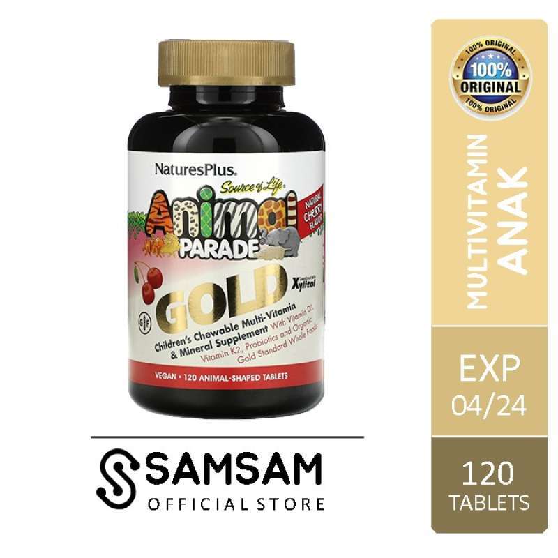 Promo Natureâ€™s Plus GOLD Animal Parade Kids Multivitamin anak 120 ...