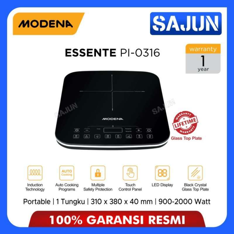 Jual Modena Portable Induction Cooker Pi 1316 Kompor Induksi Pi 0316 ...