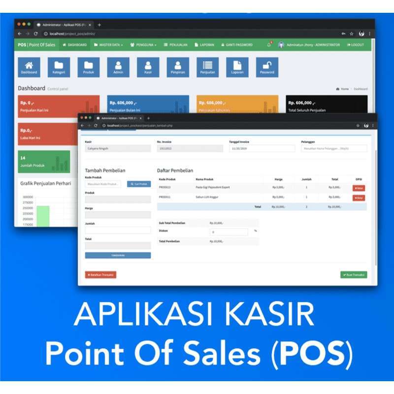 Promo Aplikasi Web Sistem Informasi Penjualan Kasir Point Of Sales Pos Php Mysqli And Ajax