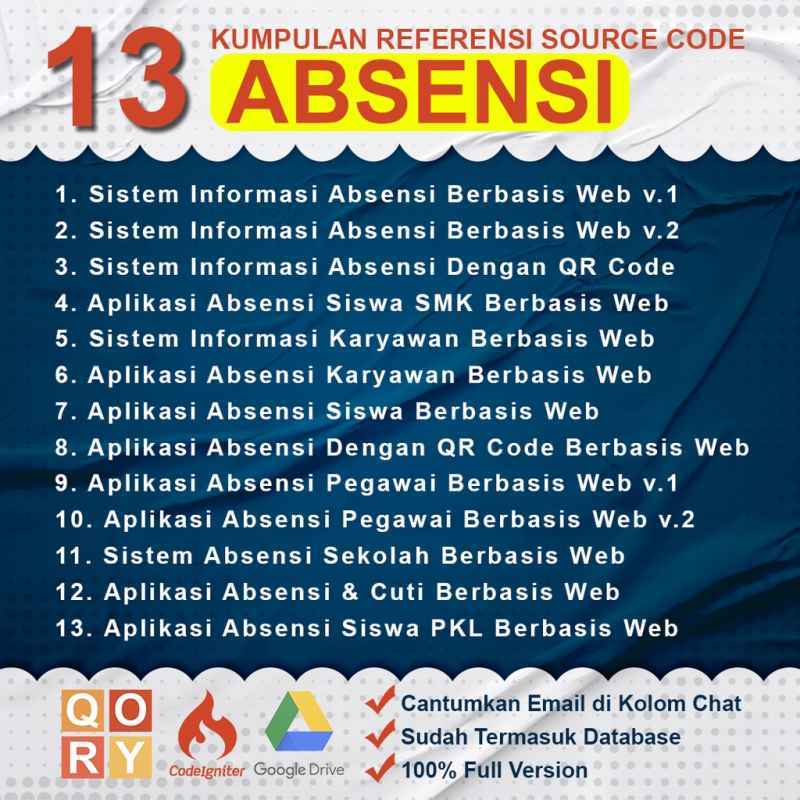 Promo Spftware Kumpulan Referensi Source Code Absensi Sistem Informasi ... Promo Spftware Kumpulan Referensi Source Code Absensi Sistem Informasi ...
