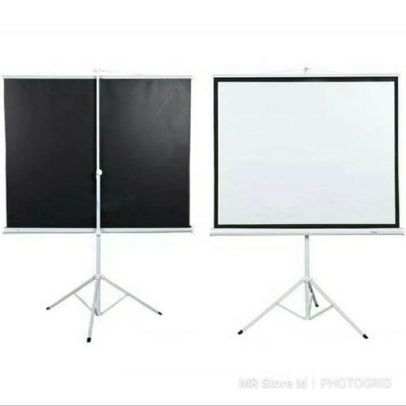 Promo layar screen proyektor stand/tripod 70inch kaki Diskon 33% di ...