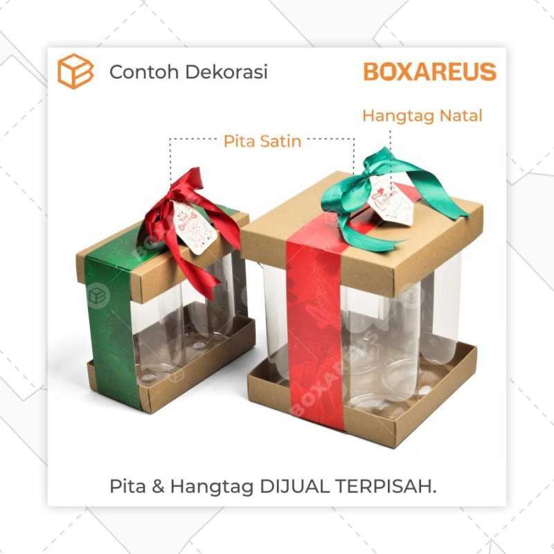 Jual Box Toples Kue Kering Jar Plastik Packaging Kemasan Cookies ...