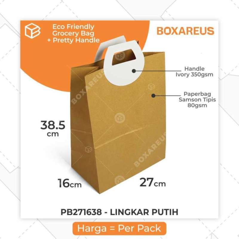 Jual Paper Bag Baju Makanan Kue Kantong Kertas Roti | PB271638 di ...