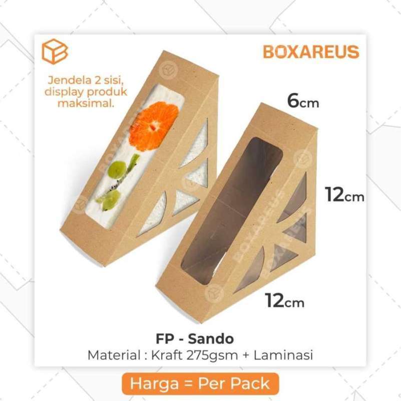 Jual Sandwich Box Sando Packaging Toast Box Roti Bread | FP Sando di ...