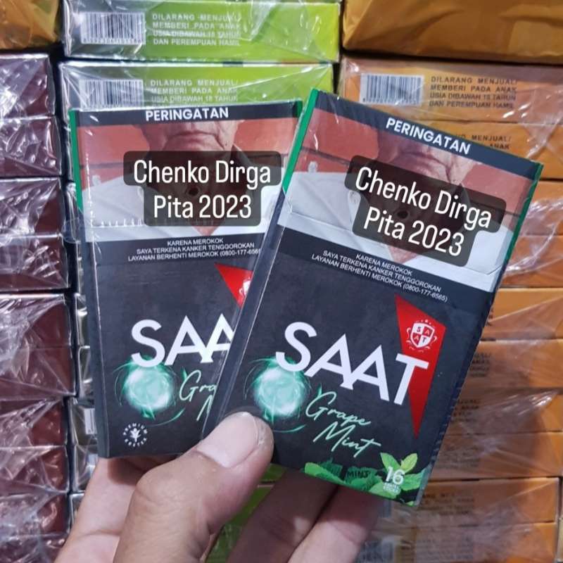 Jual Saat Grape Mint Click Rokok Filter - 16 Batang / Bungkus / Slop ...