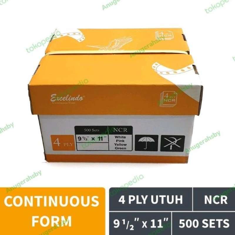 Jual Continuous form 4ply / kertas komputer 9 1/2 x 11 FULL / PRS - 9 1 ...