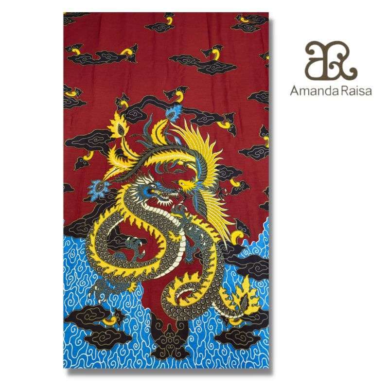 Jual Kain Batik Meteran Potongan Motif Naga Tumpal Biru di Seller Batik ...