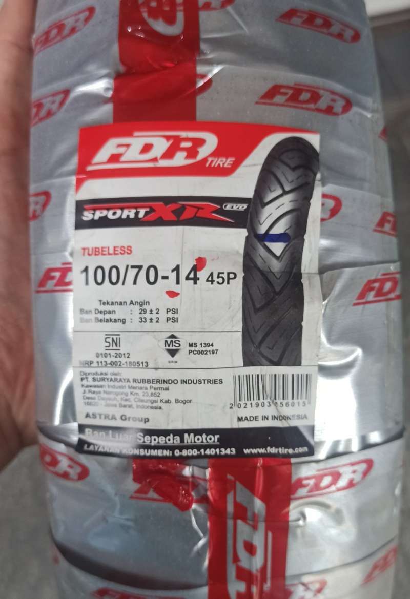Promo Paket Fdr Sport Xr Evo Ukuran 80/80-14 & 100/70-14 Ban Motor ...