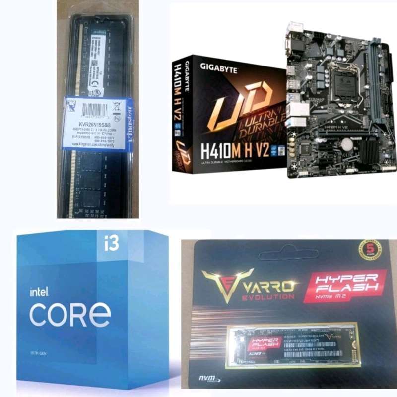 Jual Paket Processor Intel Core I3 10100f Box Lga 1200 Gen 10 Ddr4 Ram 8gb/16gb Nvme - Ram 16gb ...