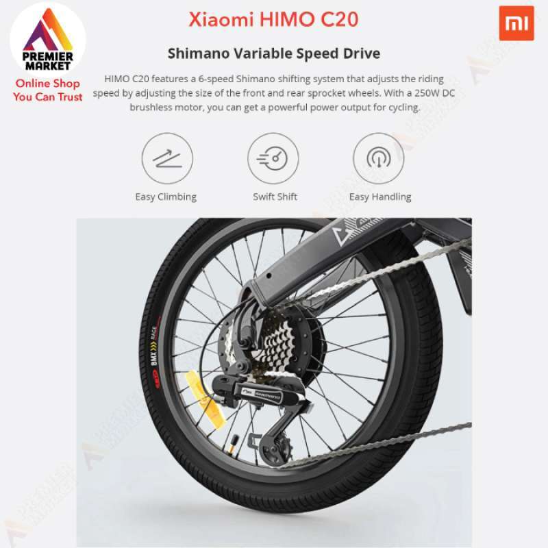 Jual Xiaomi Himo C20 Sepeda Listrik / Electric Smart Moped Bicycle (putih) Di Seller Premier ...