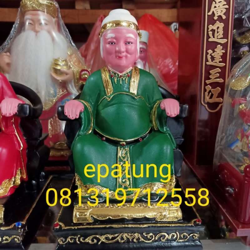 Promo patung datuk po / natuk po / istri datuk - fiber 12 inch - hijau ...