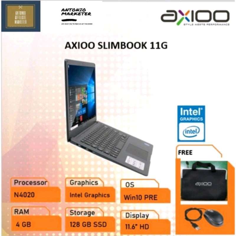 Jual Axioo Slimbook 11G Intel N4020 4GB/6GB RAM 128GB/256GB SSD di ...