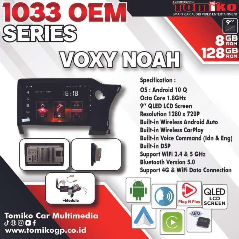 Jual Head Unit Android Tomiko 1033 OEM Series for Toyota Voxy Noah di ...
