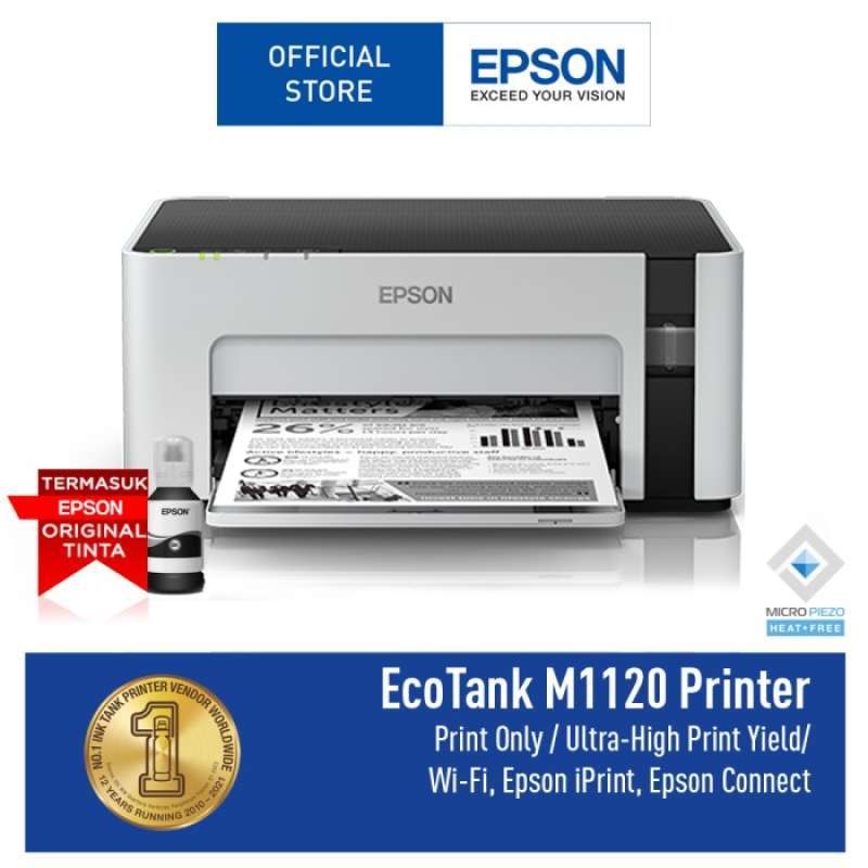 Promo Epson M1120 Monochrome Wi-Fi Ink Tank Printer Diskon 5% di Seller ...