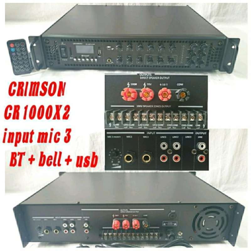 Jual Power Amplifier Crimson Cr 1000x2 250watt Buat Spk Matching Toa Bisa Di Seller Gamma Store ...